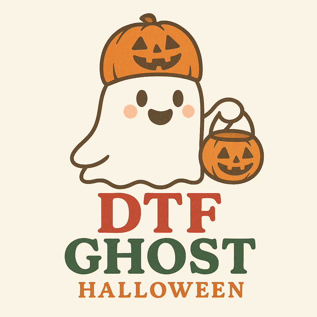 Halloween DTF Transfers – Spooky & Fun Designs Ready to Press – DTF Ghost